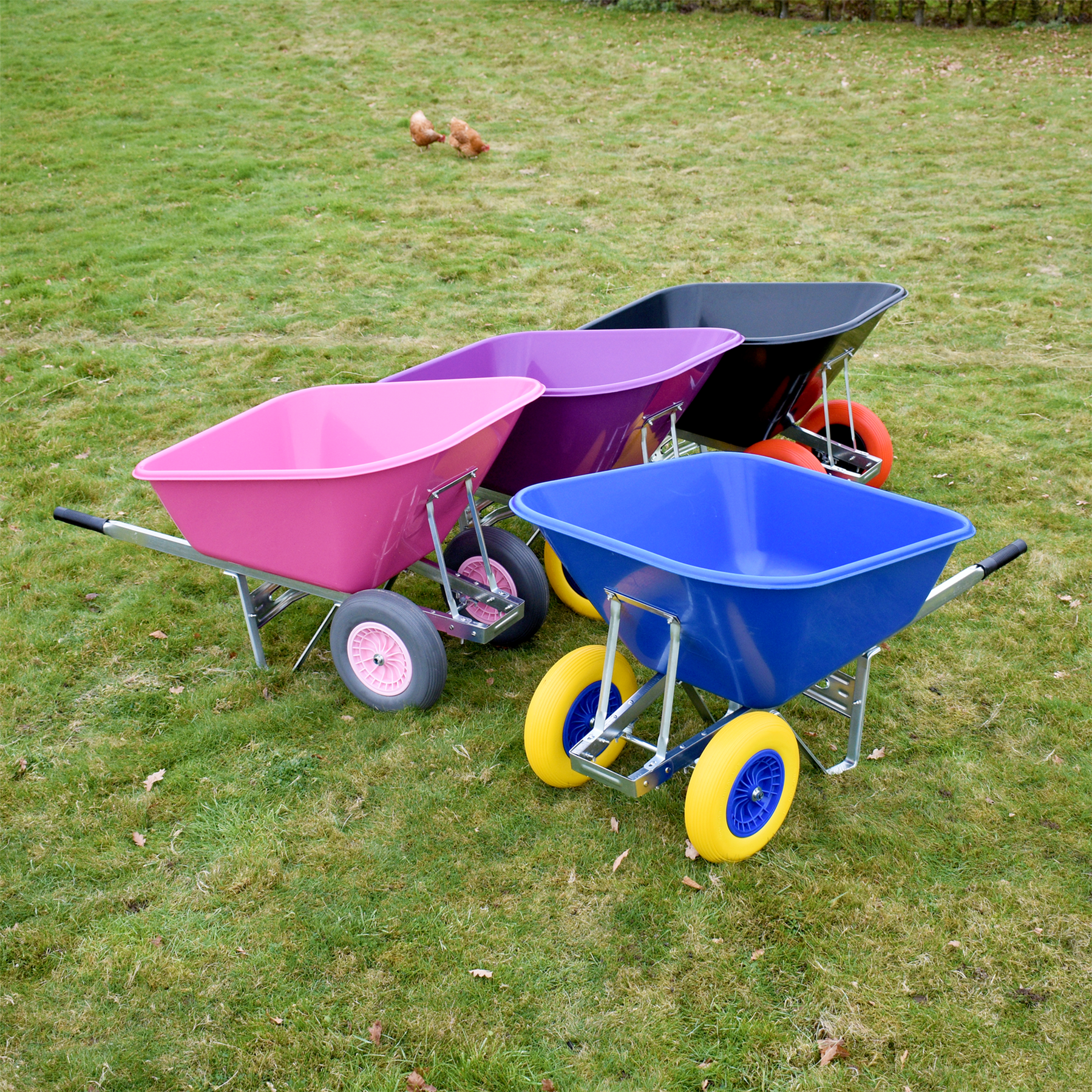KCT 200L Heavy Duty Garden or Equestrian Twin Wheel Wheelbarrow — KCT ...