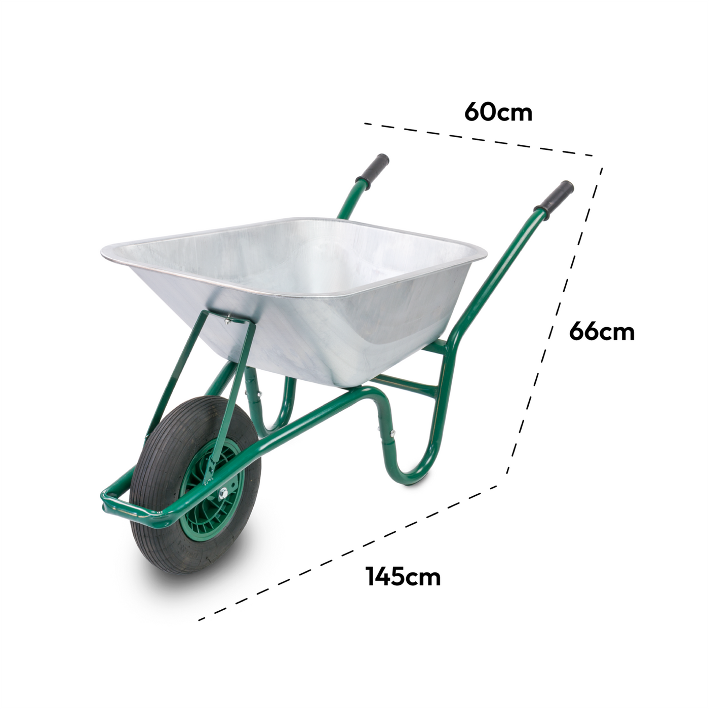 KCT 85L Wheelbarrow with Pneumatic Tyre | Heavy Duty Garden Barrow ...