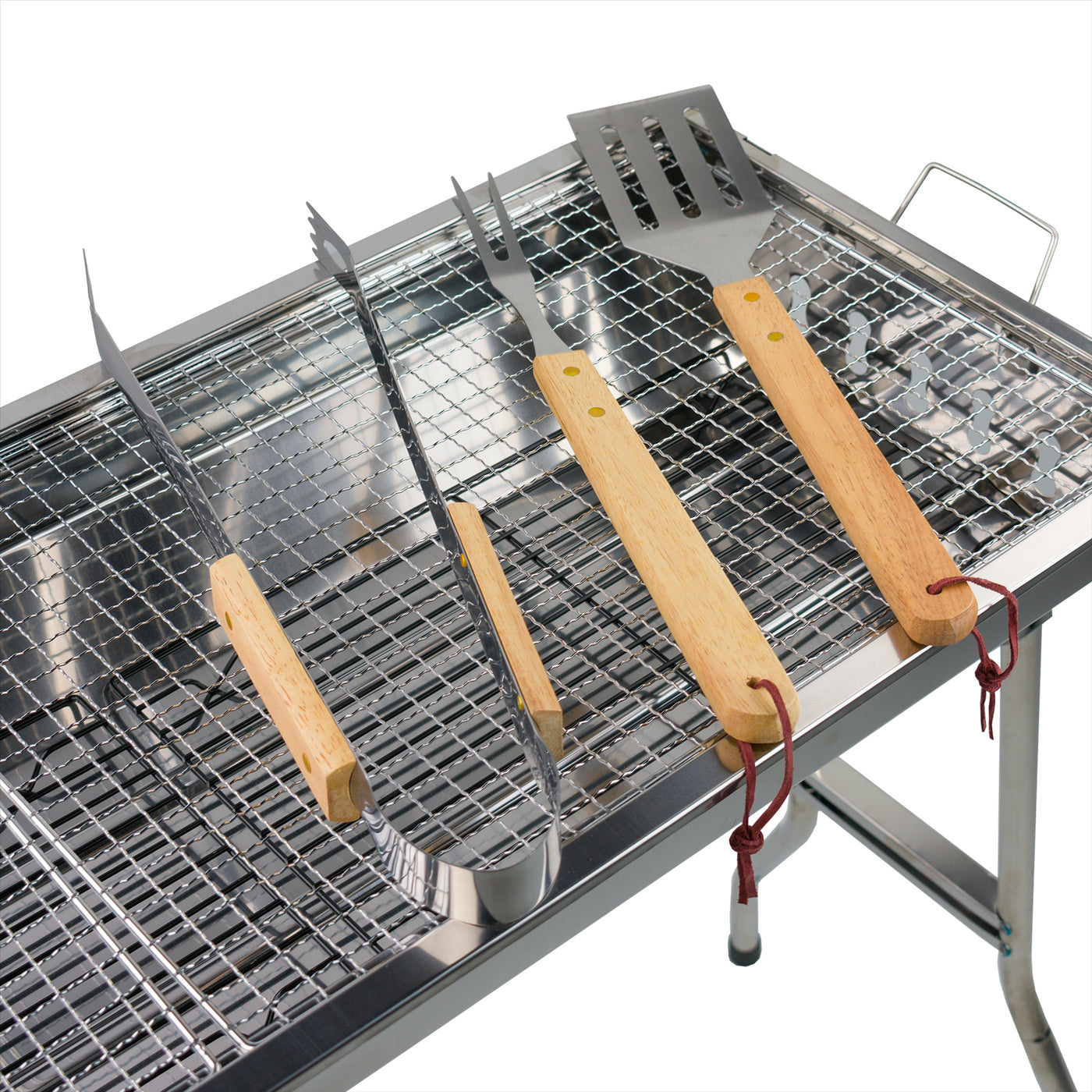 KCT Stainless Steel Portable BBQ and Tool Kit| Outdoor Folding Camping Grill Barbeque — KCT Direct