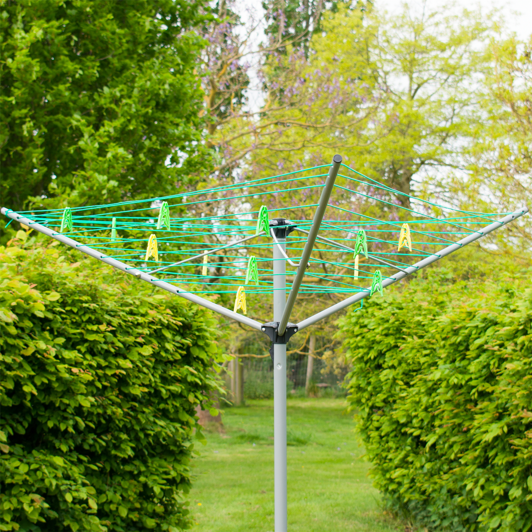 KCT 3/4 Arm Rotary Washing Line - Folding Clothes Airer — KCT Direct