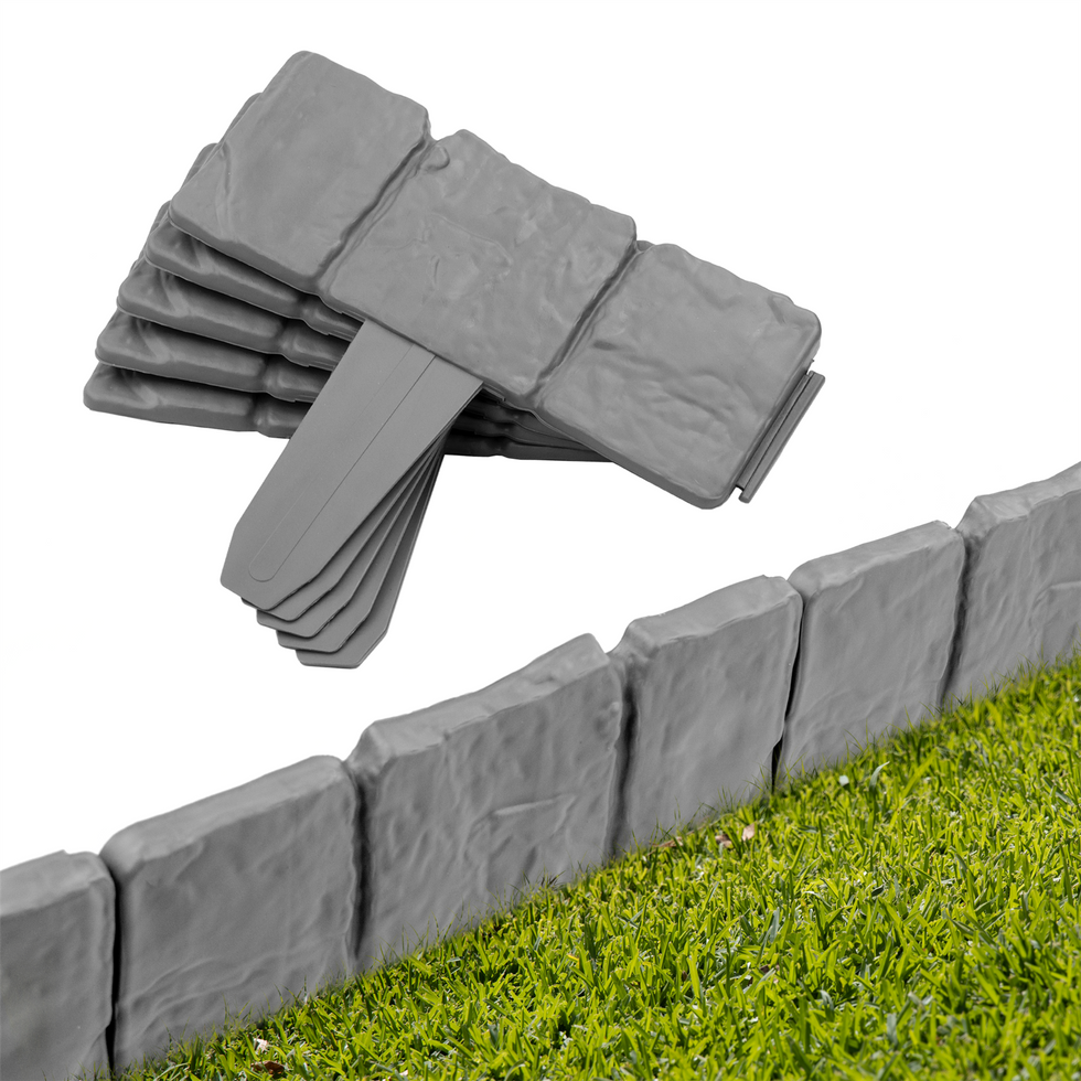 KCT Outdoor Stone Slab Garden Borders Easy Install Lawn Edging – KCT Direct